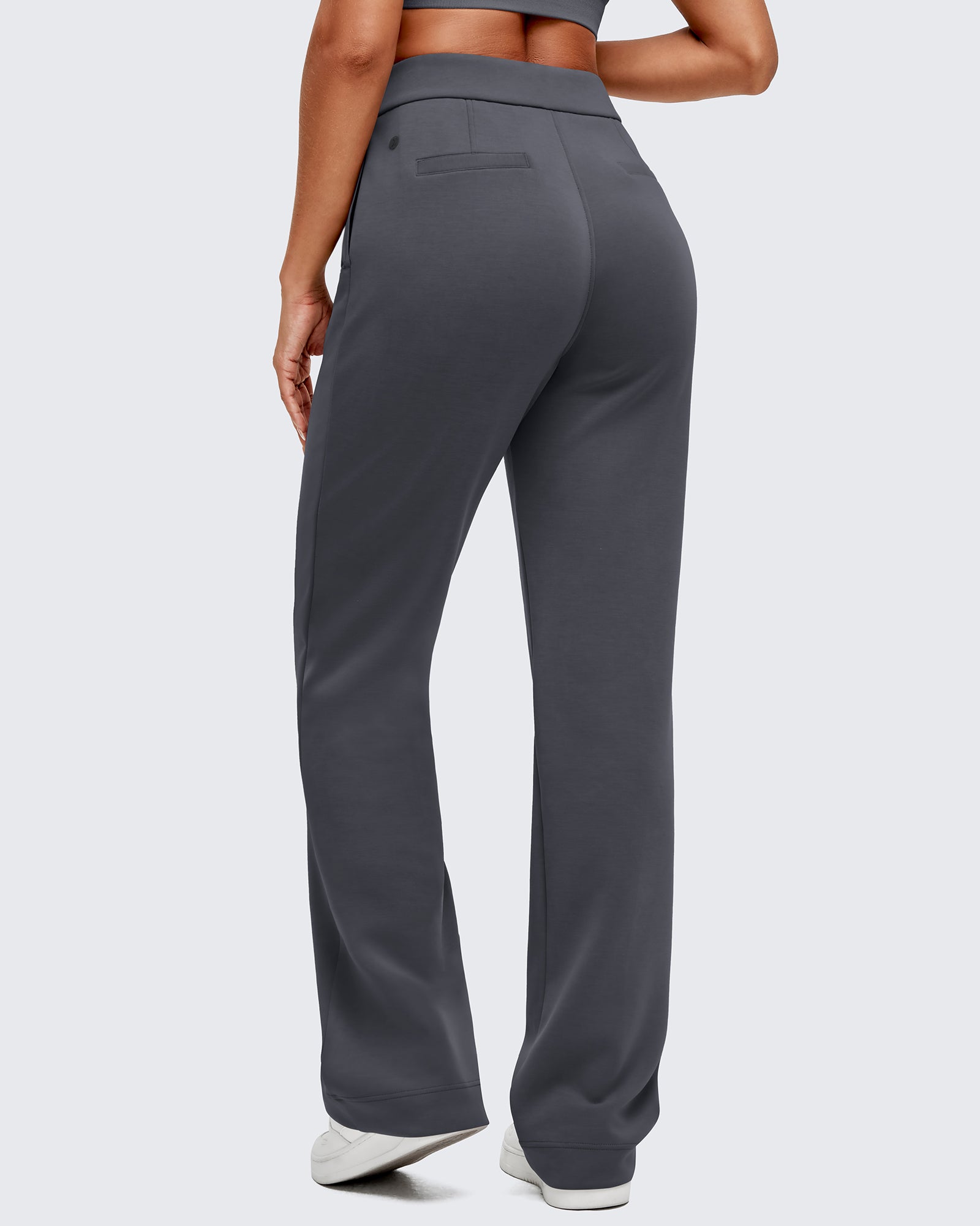 High-Waist Straight Leg Pants – Women's Sweatpants, Wide